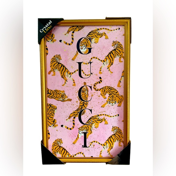 Accents | Gucci Tigers Art Print With Gold Frame Large | Poshmark